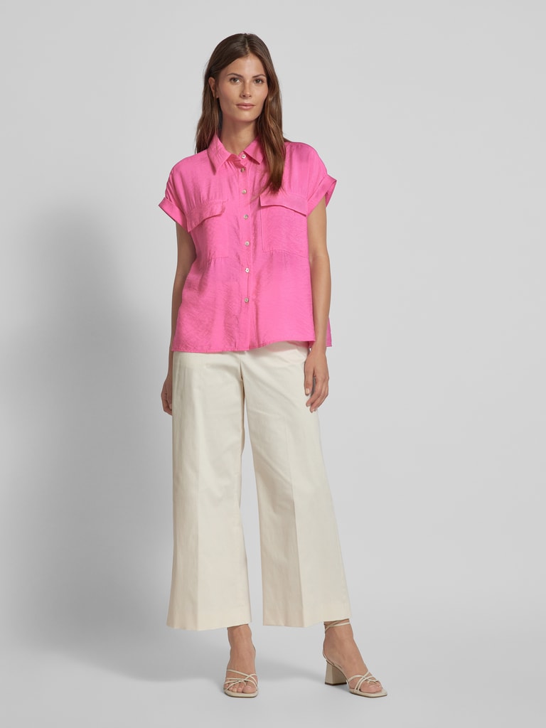OPUS Overhemdblouse met knoopsluiting, model 'Fitara' in felroze online ...