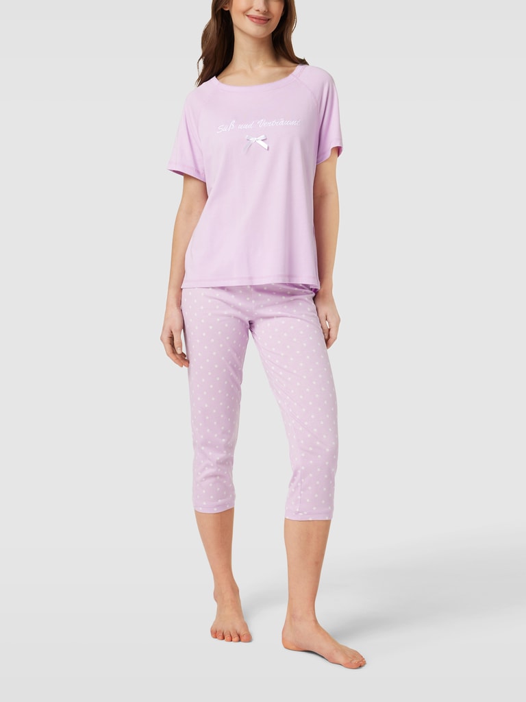 LOUIS & LOUISA Pyjama mit Statement-Print Modell 'Süß und Verträumt ...