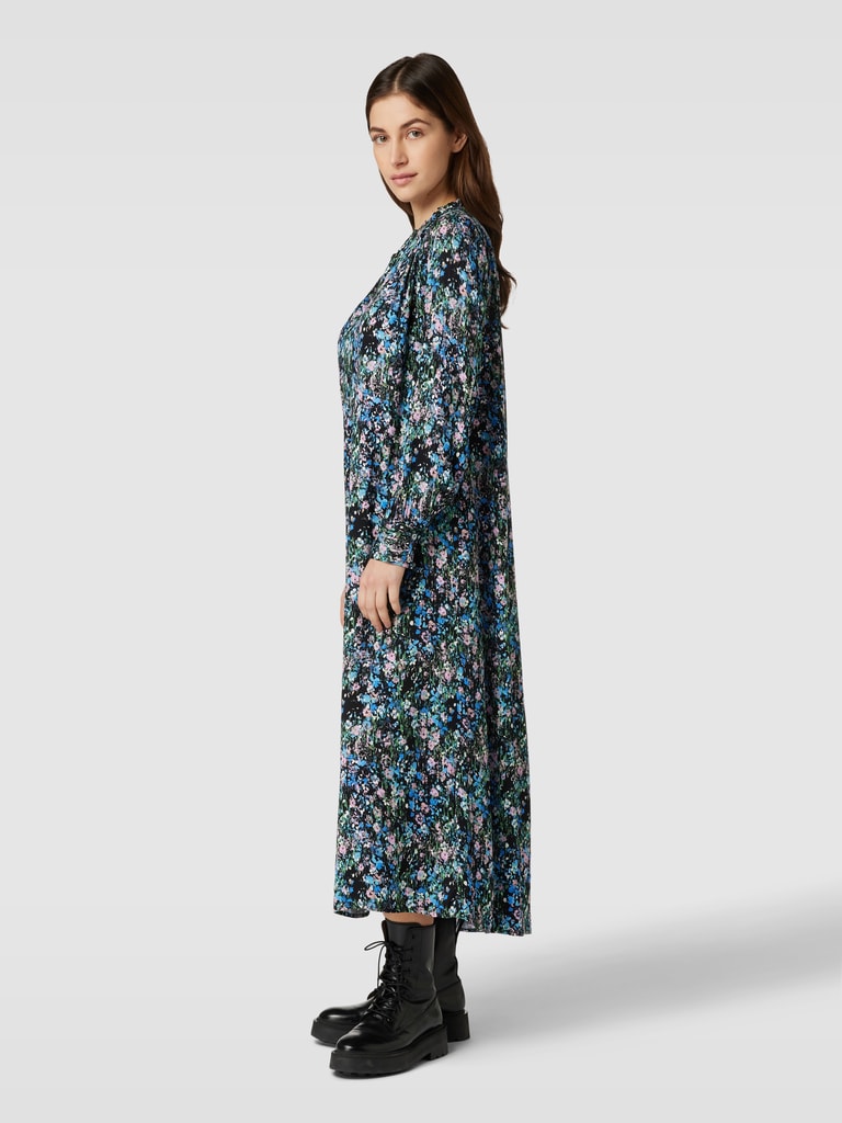 Soft Rebels Midikleid mit V-Ausschnitt Modell 'Ember' (black) online kaufen