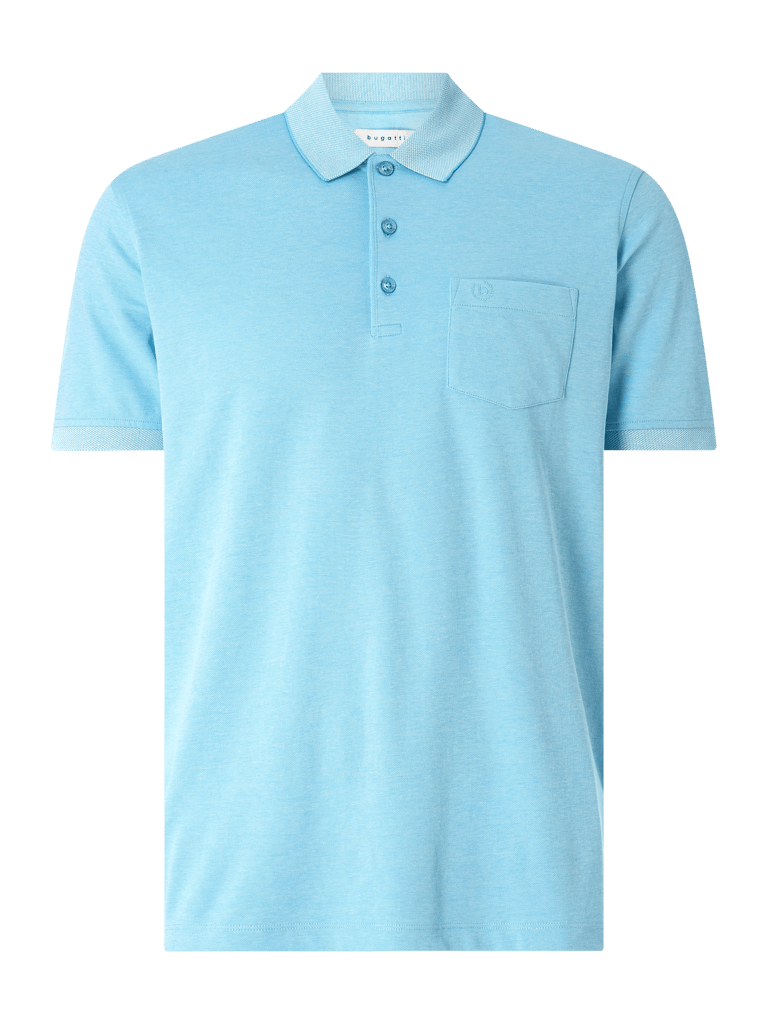 bugatti Poloshirt mit Brusttasche (aqua) online kaufen