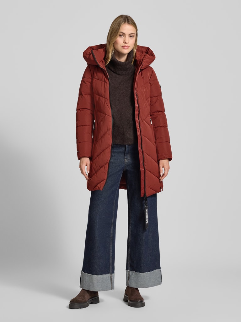 khujo Regular Fit Steppmantel mit Logo-Print Modell 'Darka' (dunkelrot ...