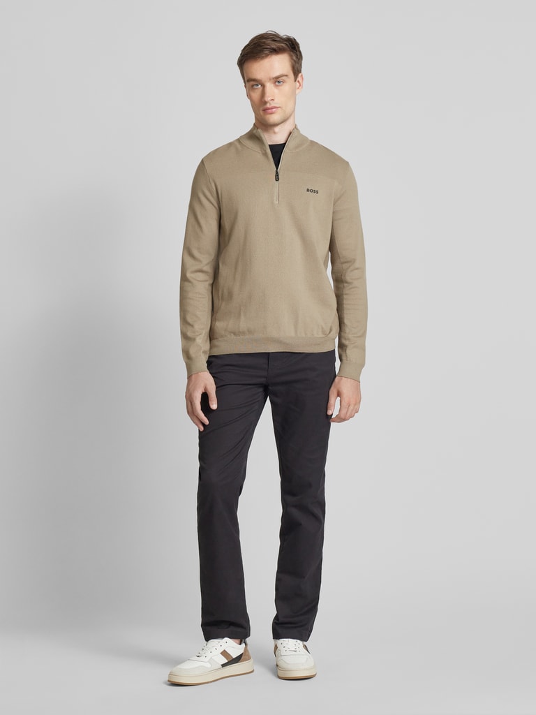 BOSS Green Troyer mit Label-Detail Modell 'Momentum' (taupe) online kaufen