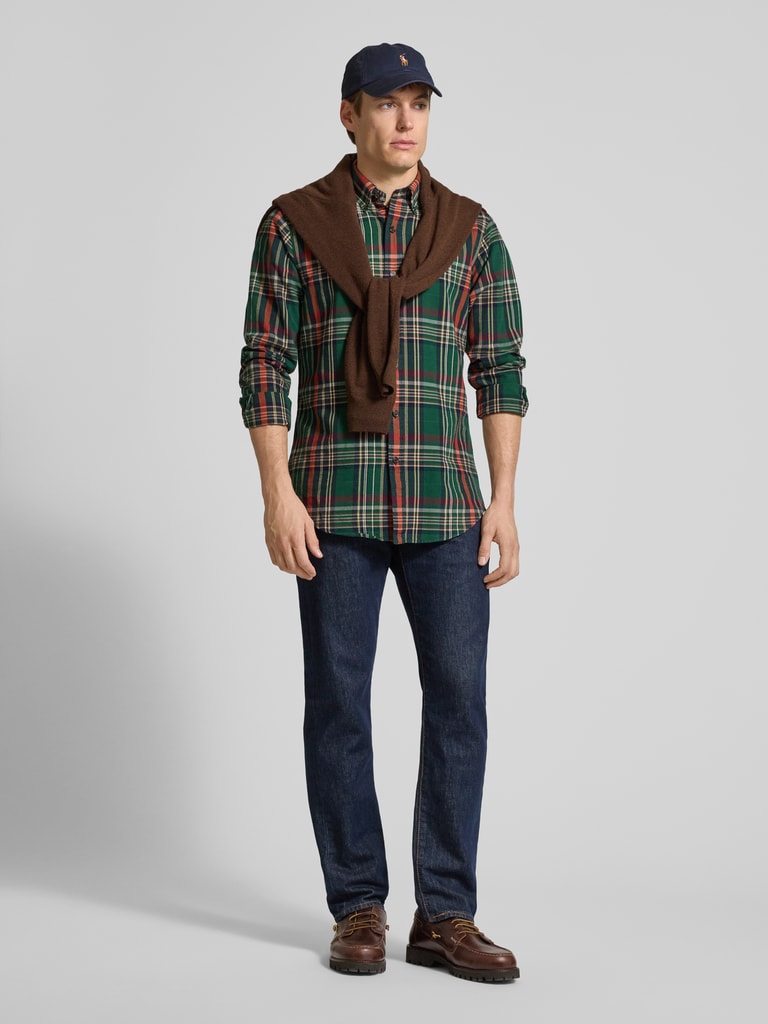 Polo Ralph Lauren Custom Fit Freizeithemd mit Button-Down-Kragen ...