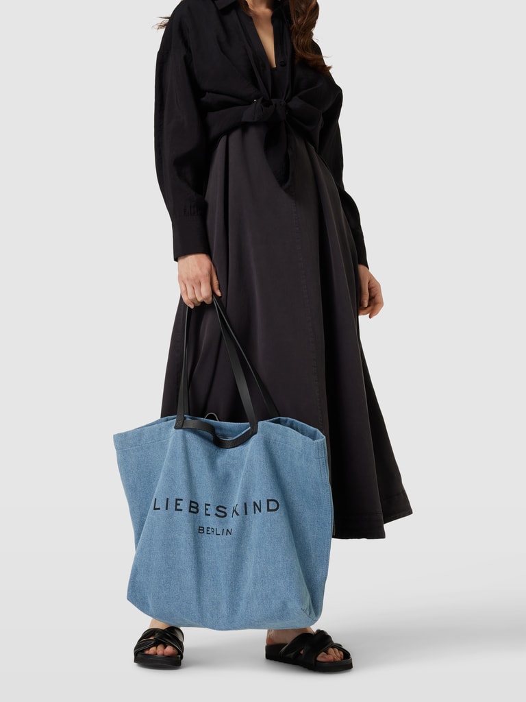 LIEBESKIND BERLIN Shopper in denimlook, model 'CANVAS' in jeansblauw ...