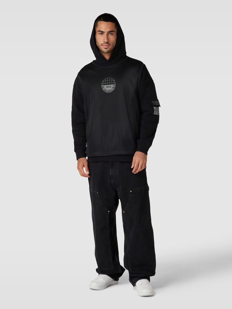Balr. Hoodie mit Label-Print Modell 'Joey' (black) online kaufen