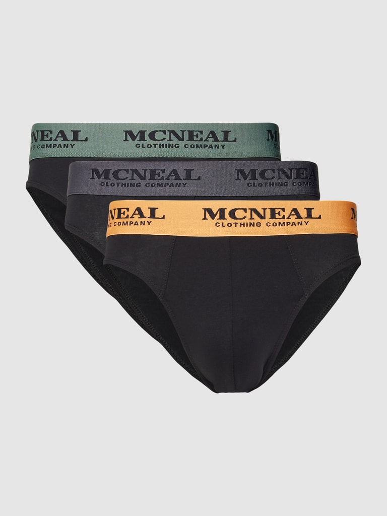 Kup online MCNEAL Figi z detalem z logo w zestawie 3 szt. (czarny)