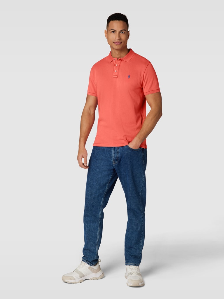 Polo Ralph Lauren Poloshirt met labelstitching in rood online kopen | P&C