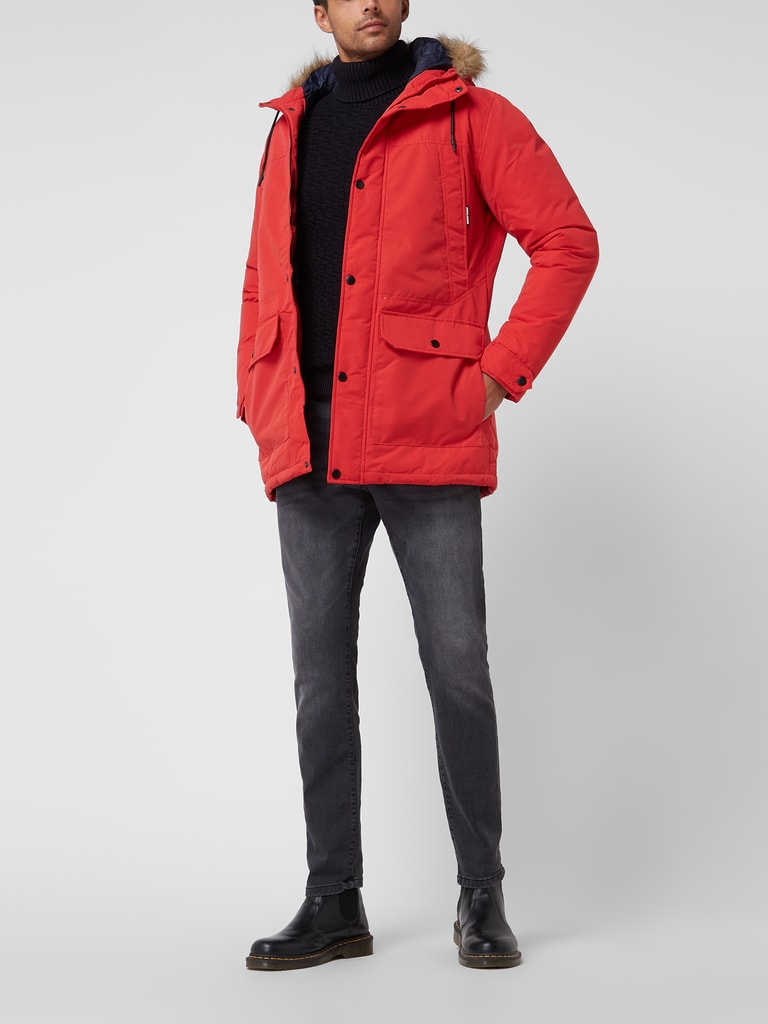 Jack & Jones Parka met wattering, model 'Winner' in rood online kopen | P&C