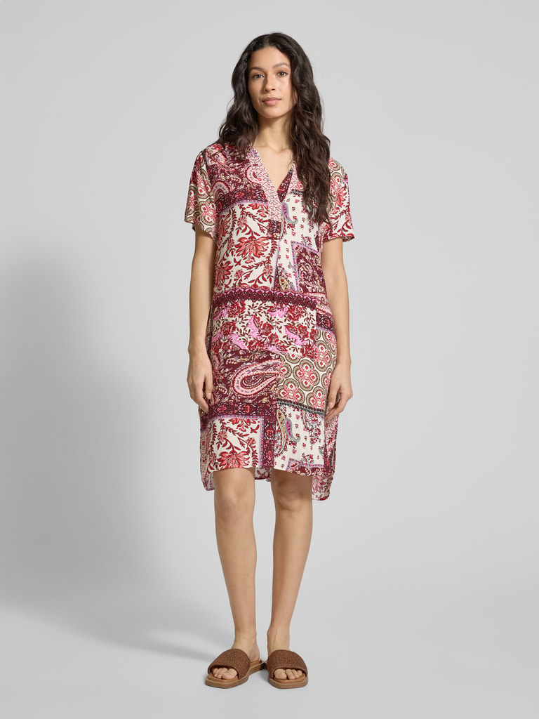 Christian Berg Woman Selection Knielanges Kleid aus Viskose mit V ...