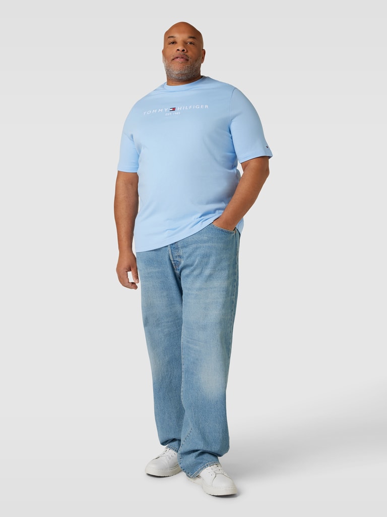 Tommy Hilfiger Big & Tall PLUS SIZE T-Shirt mit Label-Detail (hellblau ...