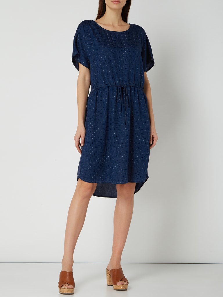 Esprit Jurk met all-over motief in donkerblauw online kopen | P&C