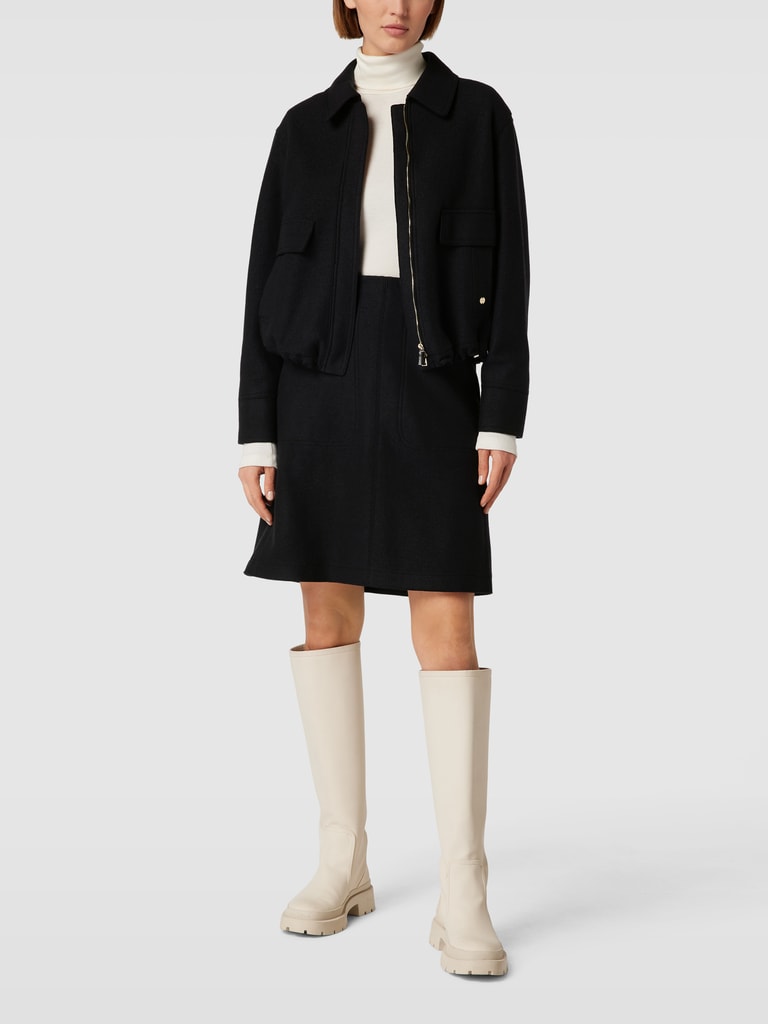 Marc Cain Knielanger Rock mit französischen Eingrifftaschen (black) online kaufen