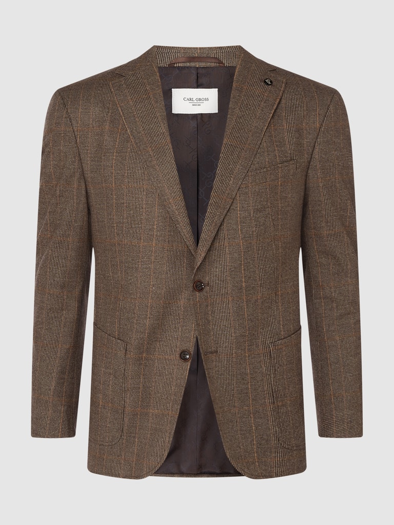 Carl Gross Colbert met all-over motief, model 'Tedrick' in middenbruin ...