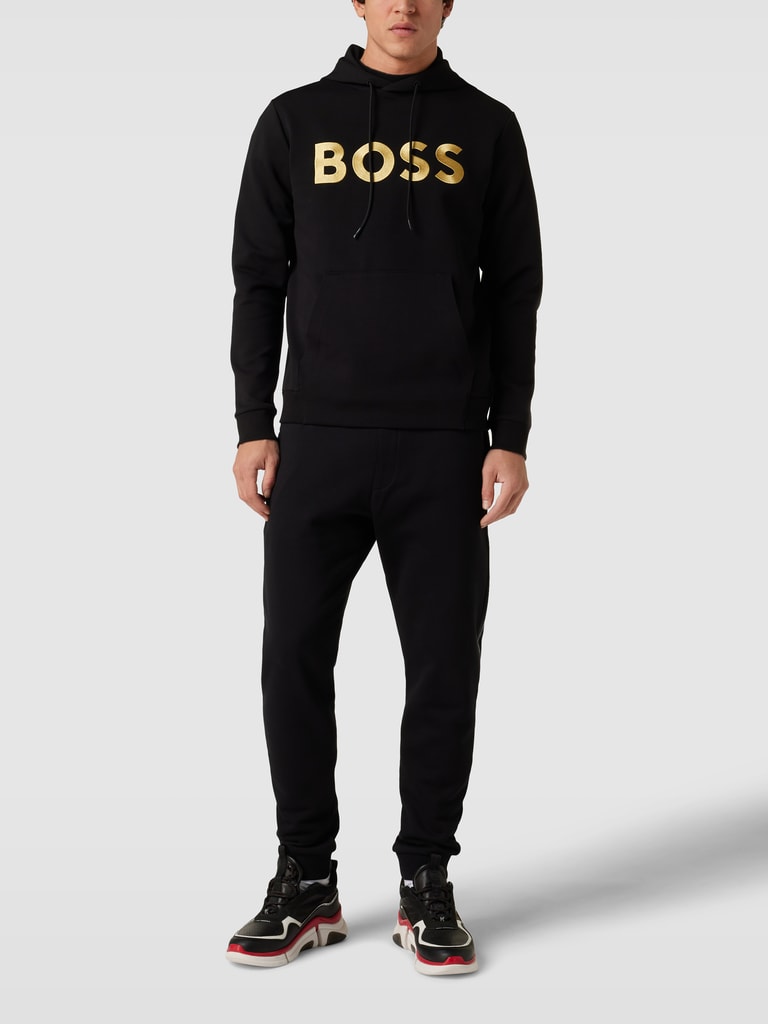 BOSS Green Hoodie mit Label-Print Modell 'Soody' (black) online kaufen