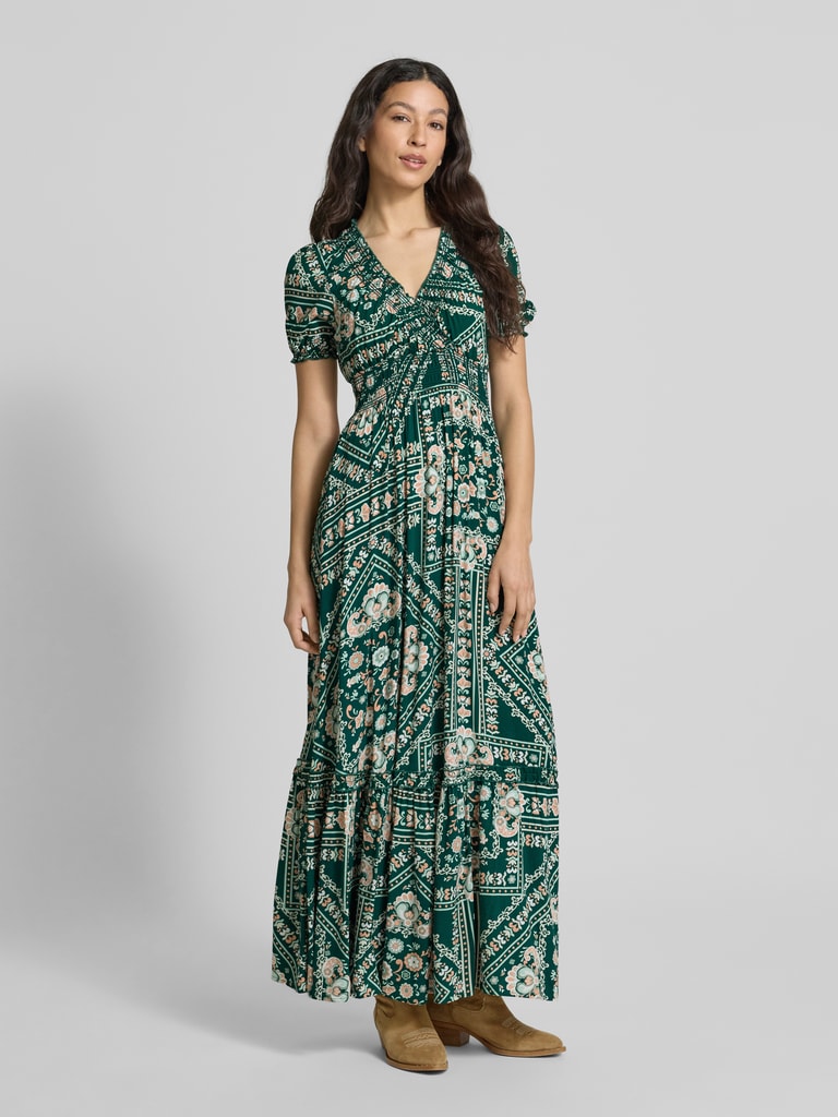 Apricot Maxi-jurk van viscose in all-over look in groen online kopen | P&C