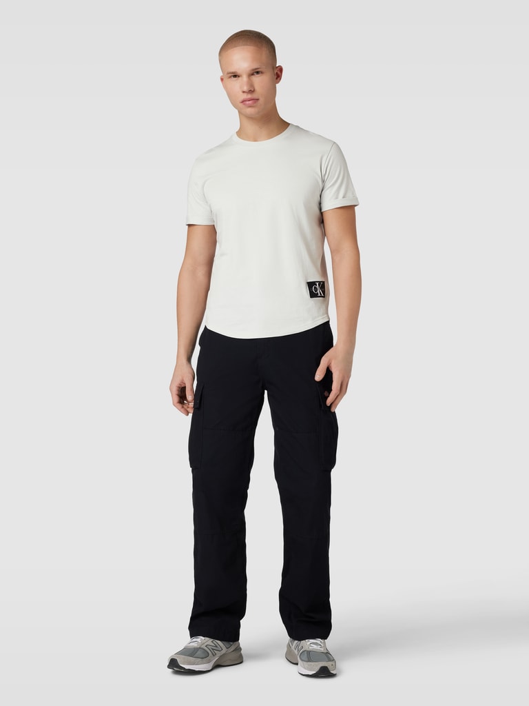 Calvin Klein Jeans T-Shirt mit Label-Patch (silber) online kaufen