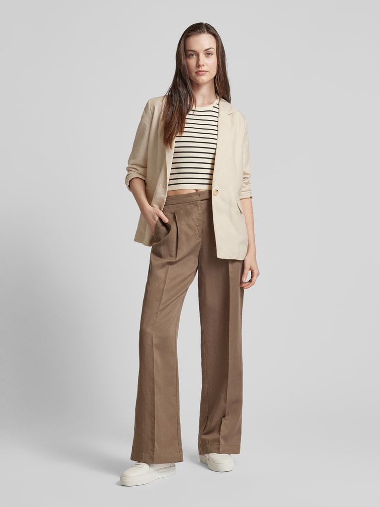 Kup online OPUS Żakiet lniany z kołnierzem z połami model ‘Jamari ...