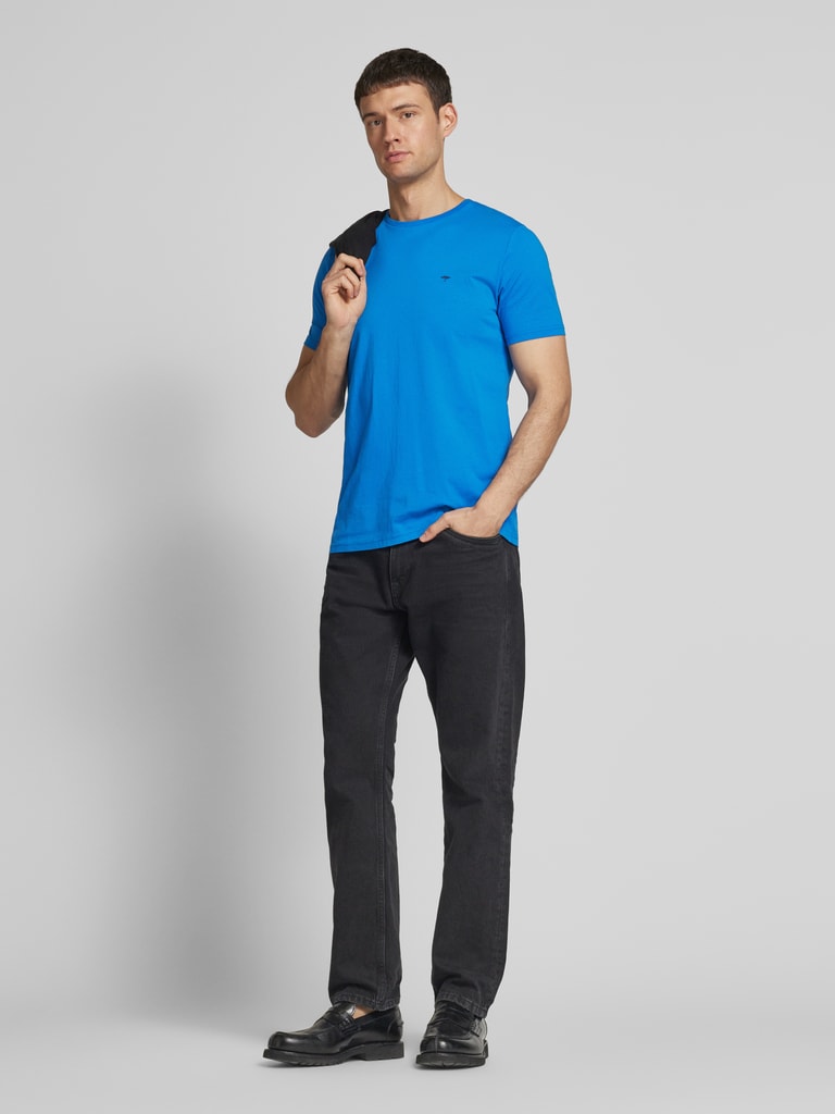 Fynch-Hatton T-Shirt mit Logo-Stitching (royal) online kaufen