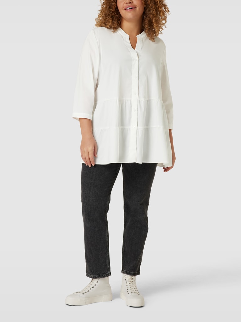 Samoon PLUS SIZE blouse in laagjeslook in offwhite online kopen | P&C