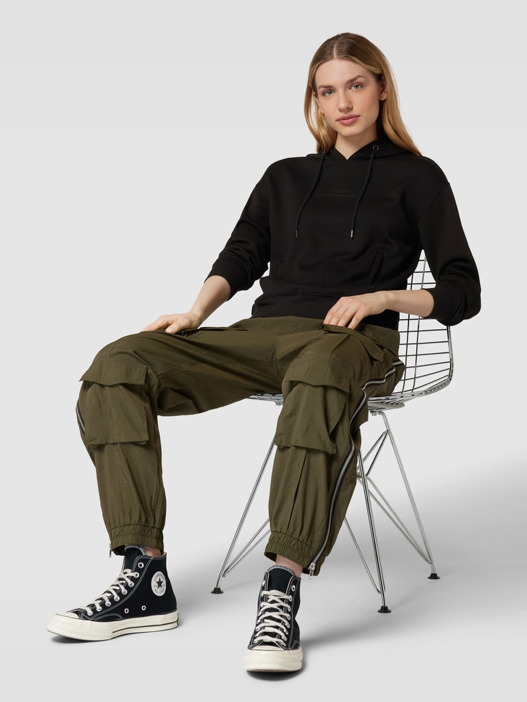 MSCH Copenhagen Hoodie mit Label-Print Modell 'Ima' (black) online kaufen