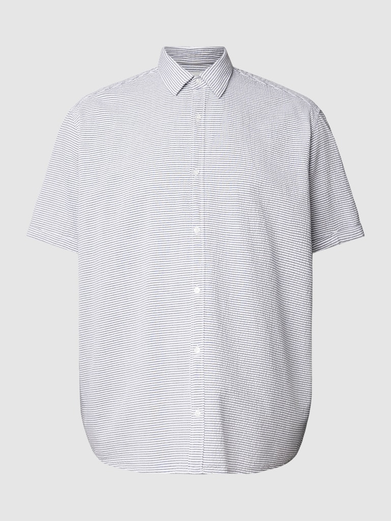 S.Oliver Plus PLUS SIZE Freizeithemd mit Streifenmuster (rauchblau ...