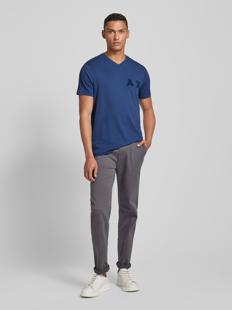 ARMANI EXCHANGE T-Shirt mit Label-Badges (marine) online kaufen