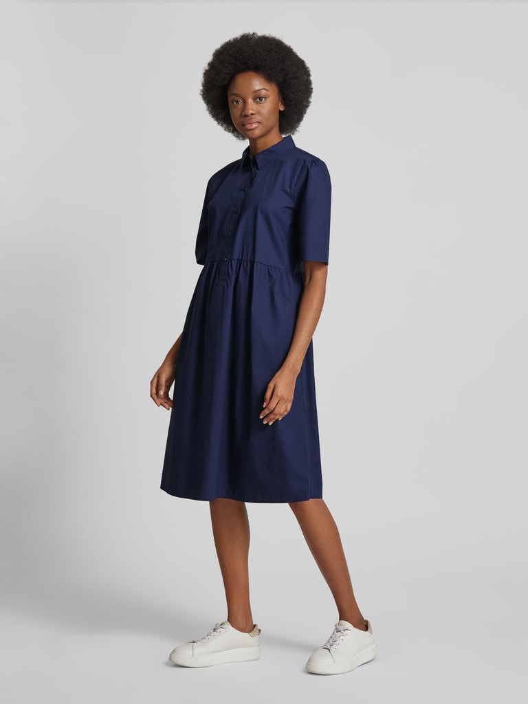 comma Casual Identity Knielanges Kleid im Stufen-Look (marine) online ...