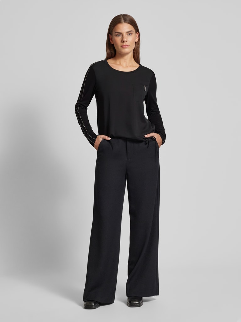 monari Regular Fit Blusenshirt mit Label-Detail (black) online kaufen