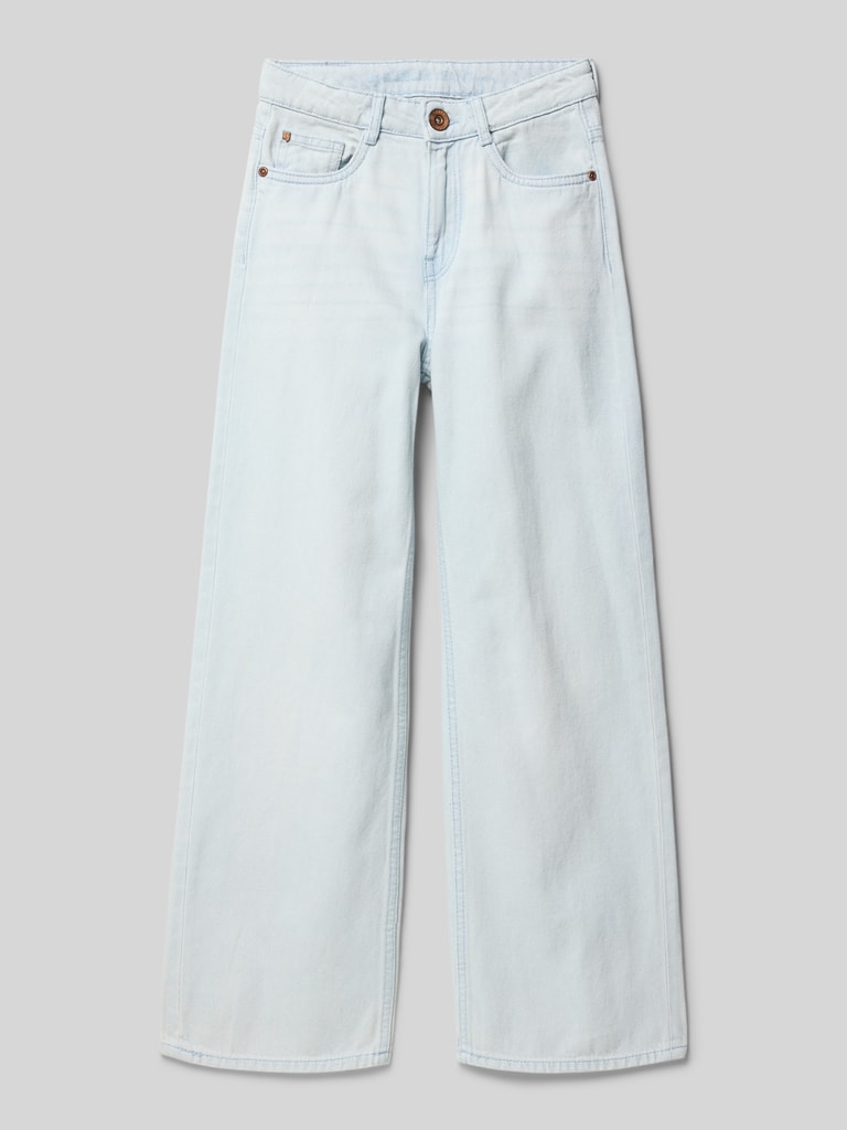 Garcia Straight Fit Jeans mit Label-Details (hellblau) online kaufen