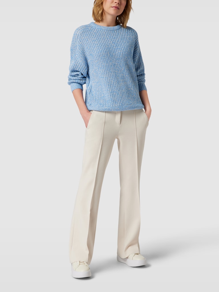 Soyaconcept Strickpullover mit geripptem Rundhalsausschnitt Modell 'Remone' (hellblau melange ...