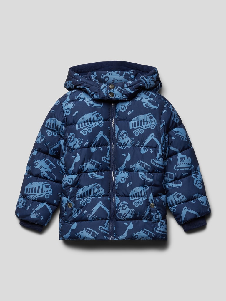 Blue Seven Gewatteerd jack met all-over motief in blauw online kopen | P&C