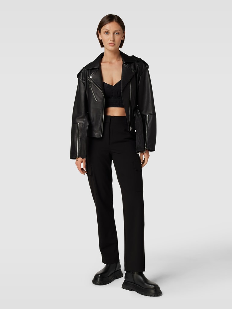 Hugo Leren Jack Met Reverskraag Model Laya In Zwart Online Kopen Pandc