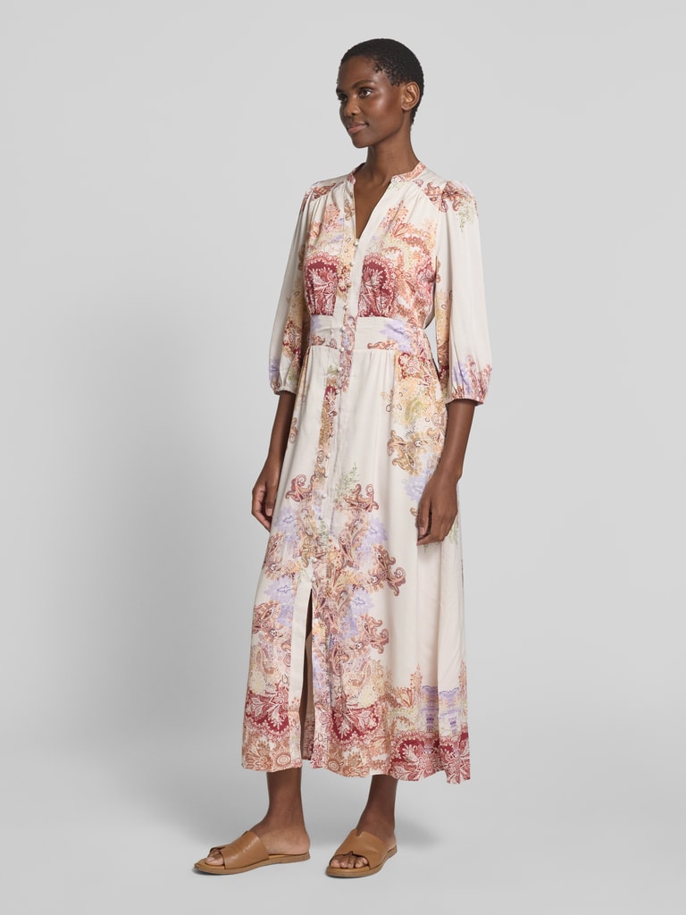 Neo Noir Midikleid mit Tunikakragen Modell 'Stellar Artist' (rose ...