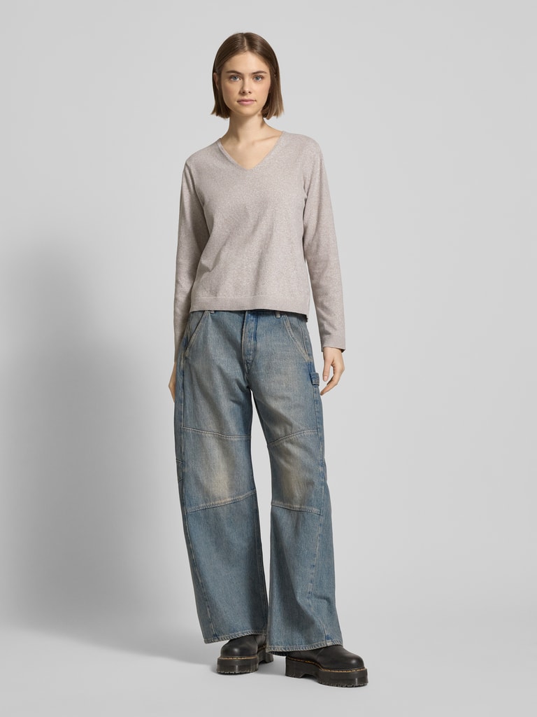 Pieces Regular Fit Strickpullover mit überschnittenen Schultern Modell ...
