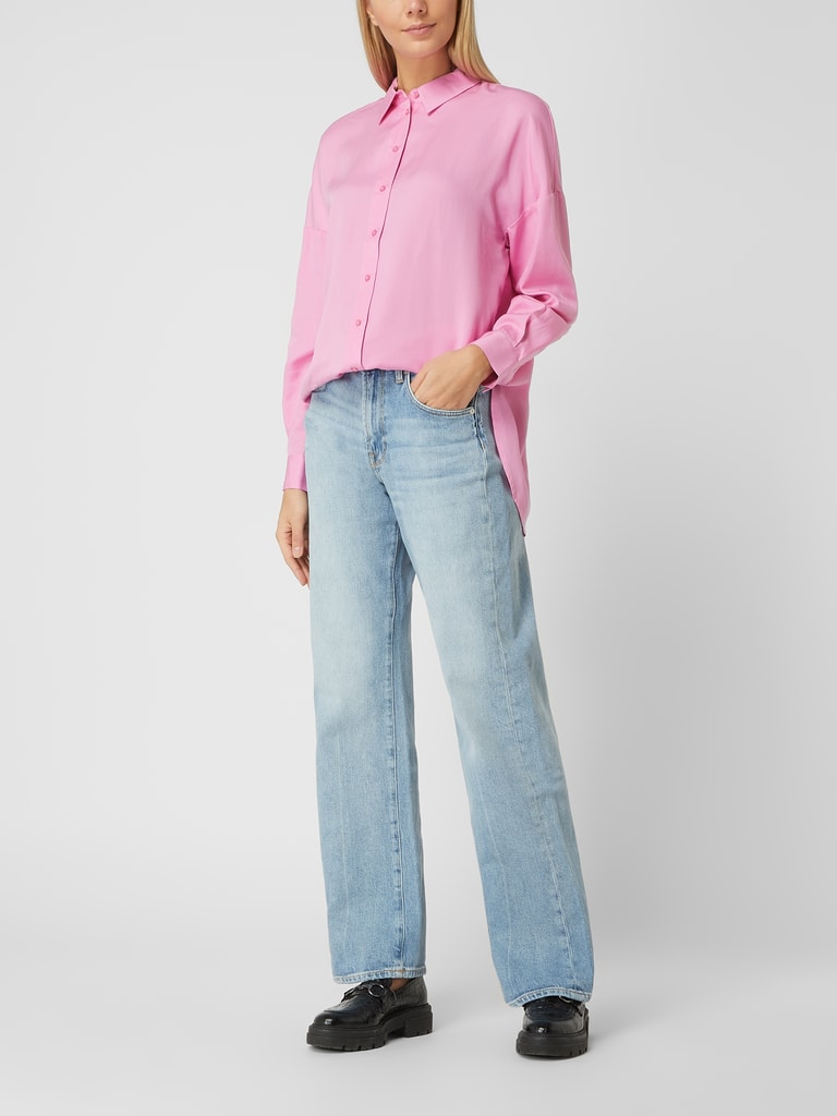 Kup online Selected Femme Bluzka z lyocellu model ‘Sanni’ (mocnoróżowy)