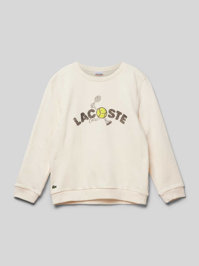 Lacoste Sweatshirt mit Label-Print (ecru) online kaufen