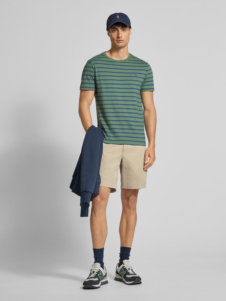 Polo Ralph Lauren Custom Slim Fit T-Shirt mit Label-Stitching ...