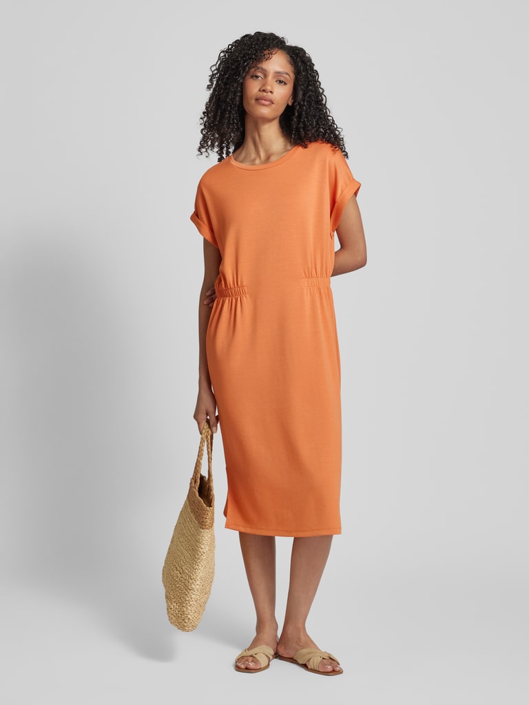 Soyaconcept Midi-jurk met kapmouwen, model 'Banu' in roestrood online kopen | P&C