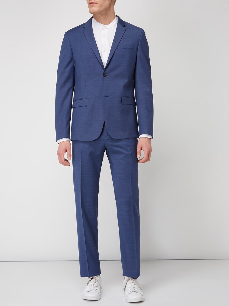 Calvin Klein Fitted Anzug mit 2-Knopf-Sakko (blau) online kaufen Calvin Klein Fitted Anzug mit 2-Knopf-Sakko (blau) online kaufen