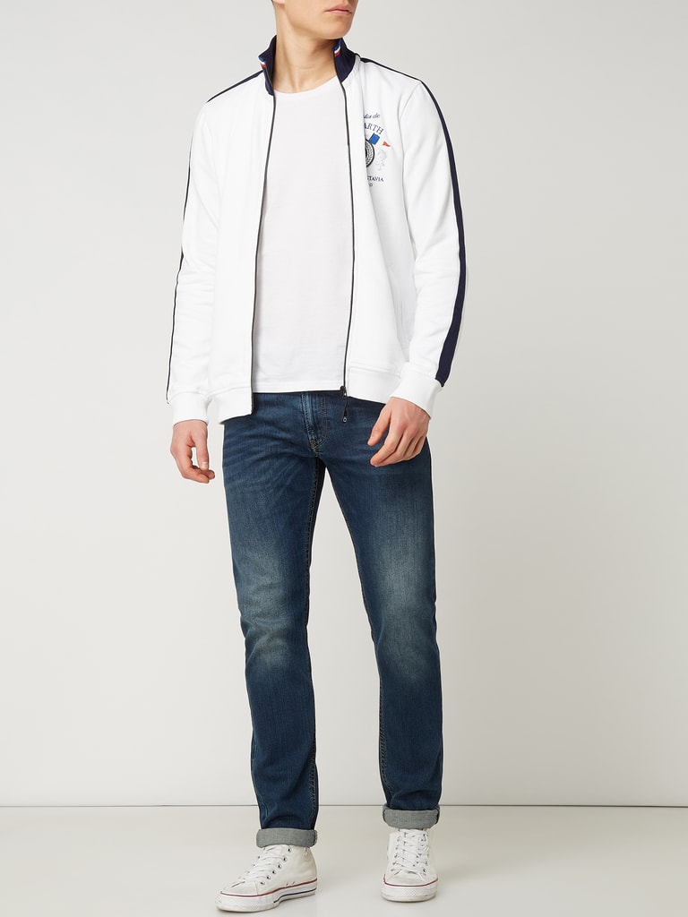 Code Zero Sweatjacke mit Stehkragen Modell 'Colombier' (weiß) online kaufen