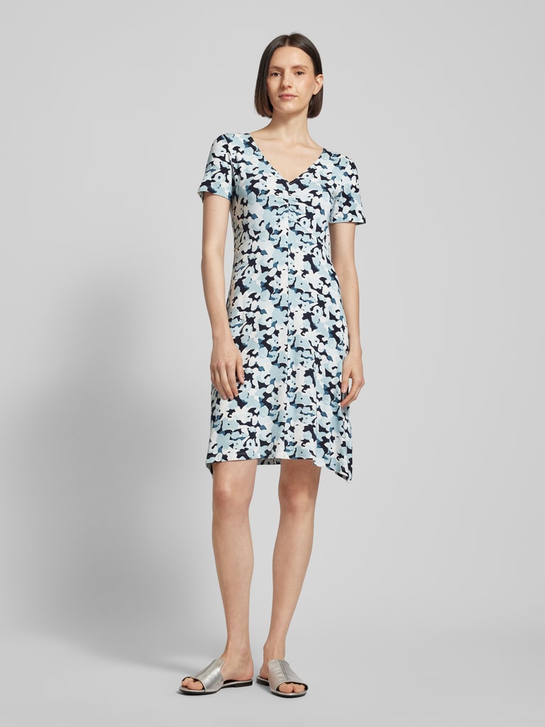 Kup online Tom Tailor Sukienka mini z dekoltem w serek (granatowy)