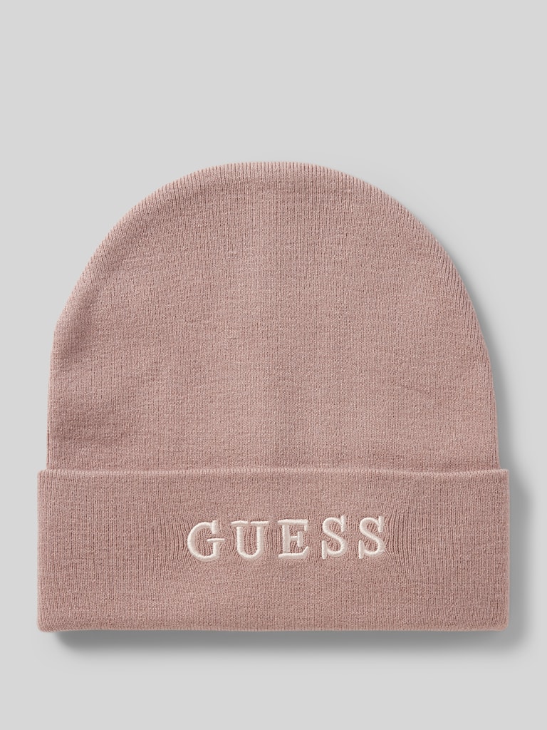 Guess Beanie mit Label-Stitching (rose) online kaufen