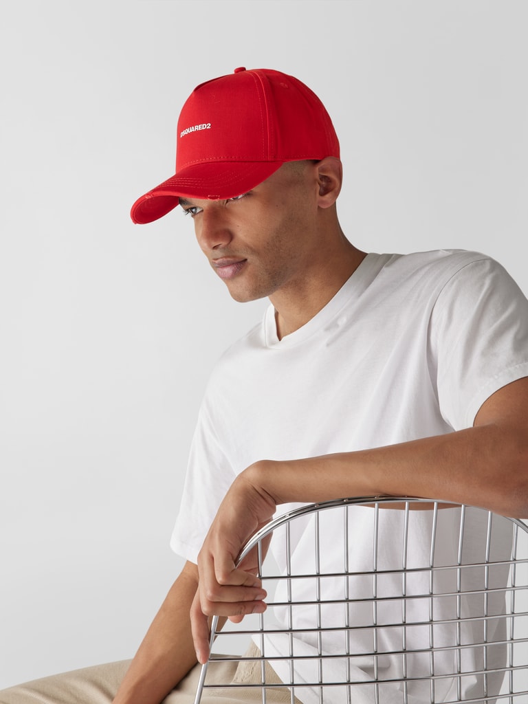 Dsquared2 Cap mit Label-Print (rot) online kaufen