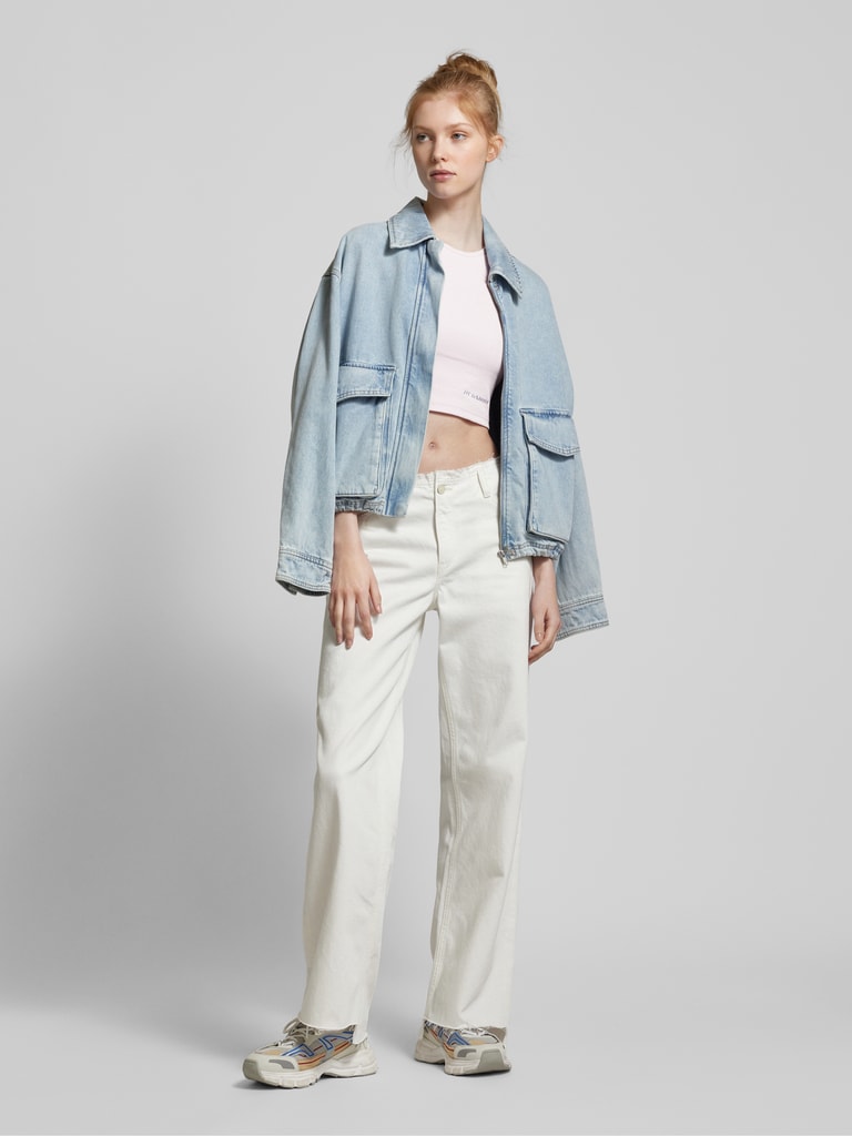 Pegador Crop Top mit Label-Stitching Modell 'AYLA' (rosa) online kaufen