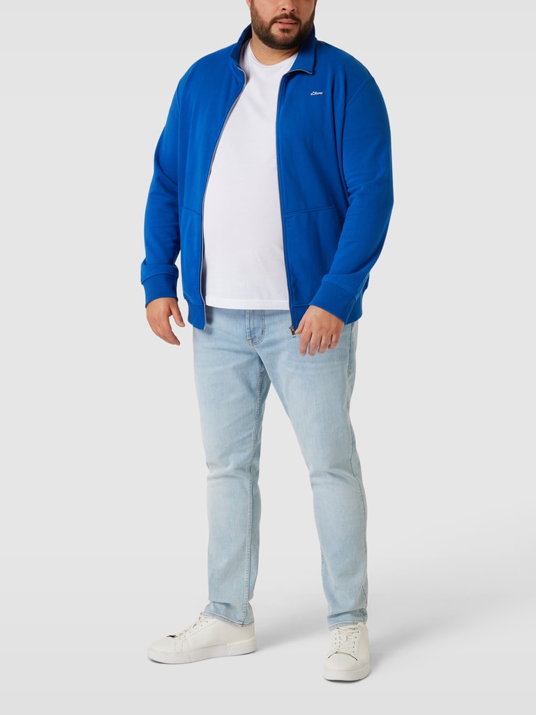 S.Oliver Plus PLUS SIZE Sweatjacke mit Label-Detail (royal) online kaufen