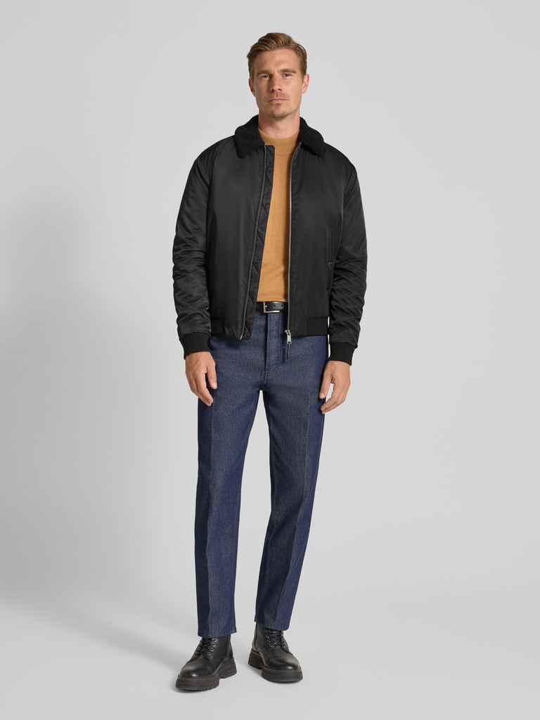MCNEAL regular fit jack met platte kraag in zwart online kopen | P&C
