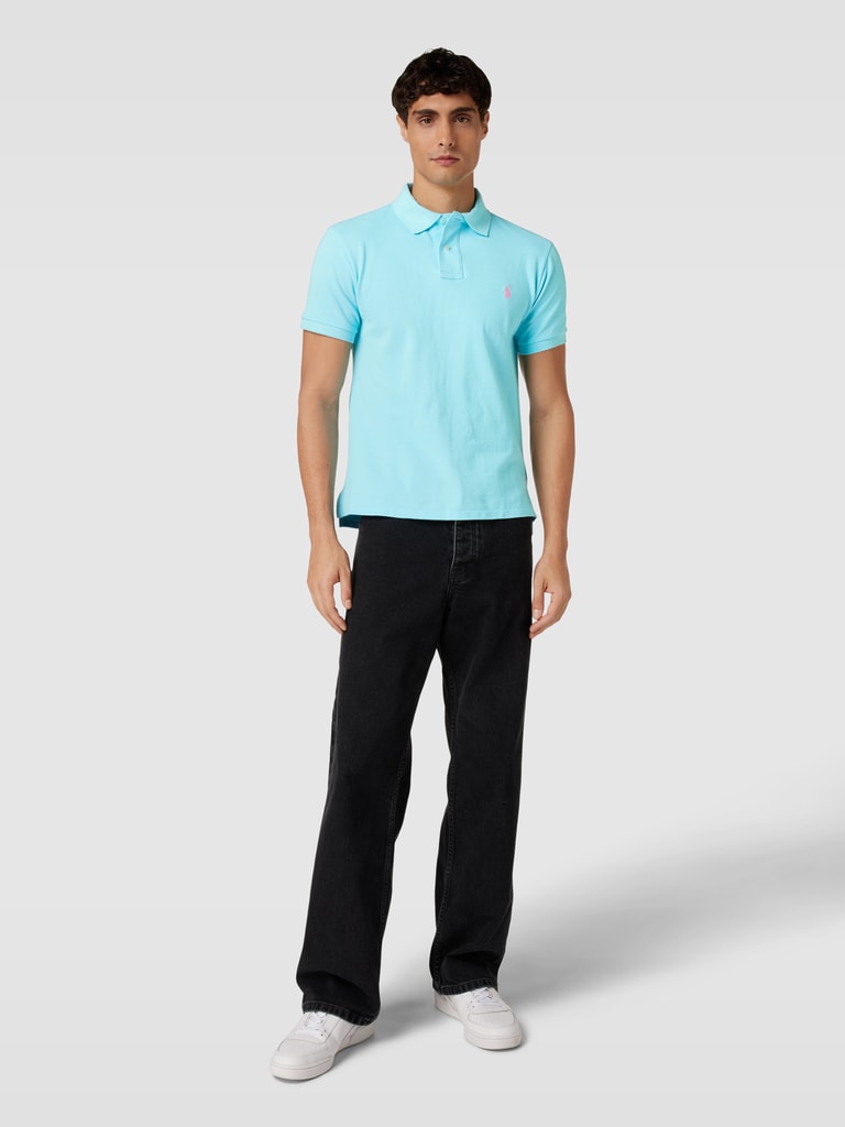 Polo Ralph Lauren Poloshirt mit Logo-Stitching Modell 'BASIC' (tuerkis ...