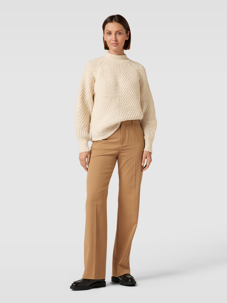 B.Young Strickpullover mit Stehkragen Modell 'OKSANA' (sand melange ...