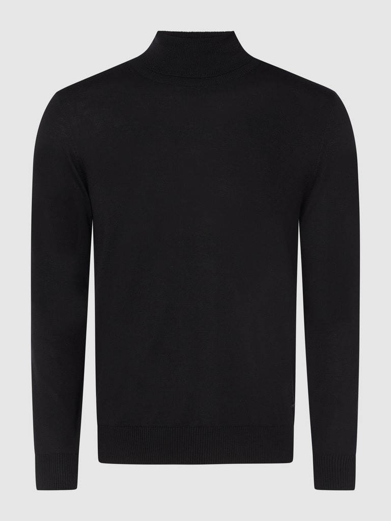 JOOP! Collection Rollkragenpullover aus Merinowolle Modell 'Donte' (black) online kaufen