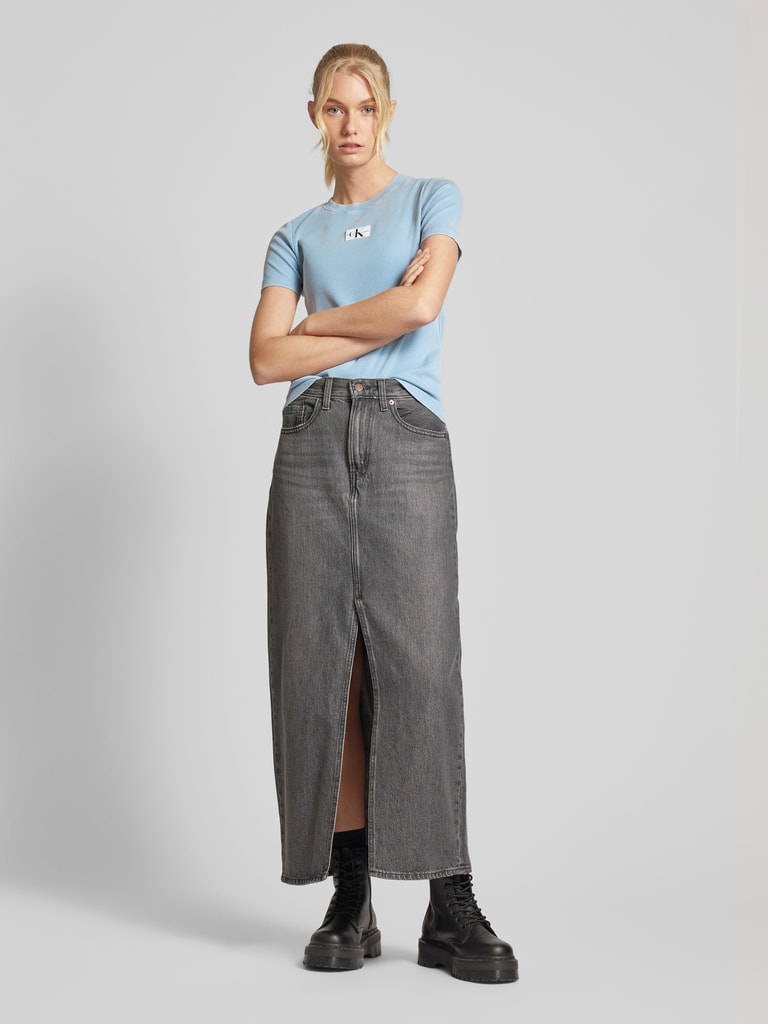 Calvin Klein Jeans T-Shirt mit Label-Badge (hellblau) online kaufen